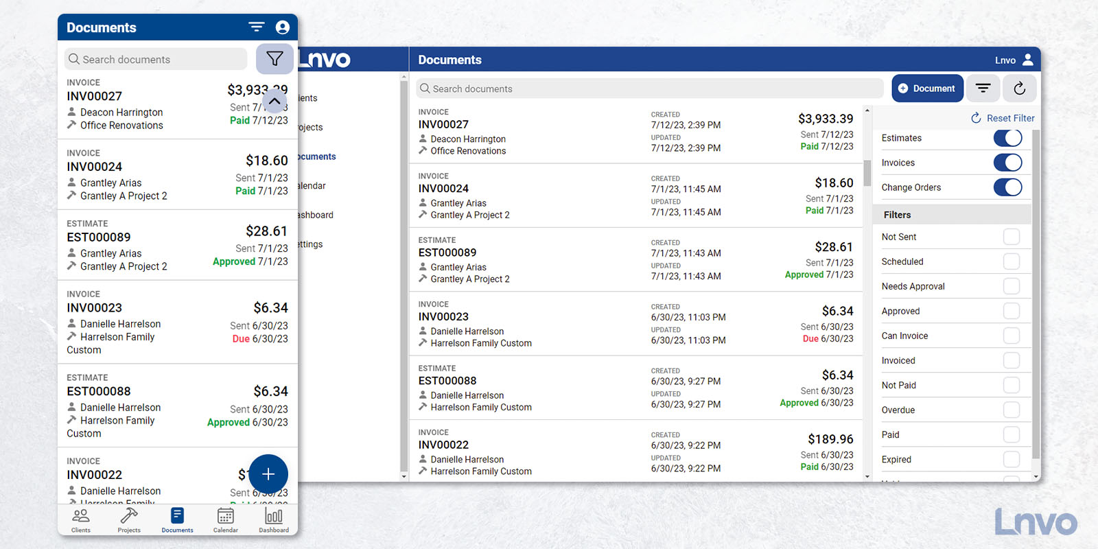 Lnvo: Documents Tab Overview - Lnvo